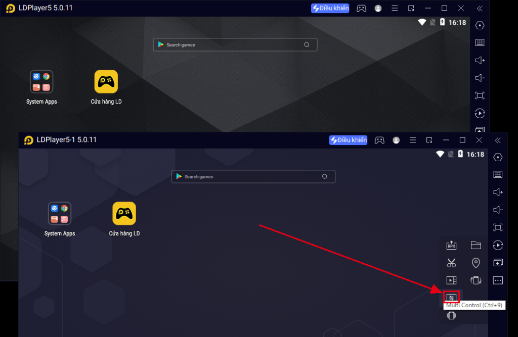 Hướng dẫn sử dụng tính năng Multi Control trên LDPlayer